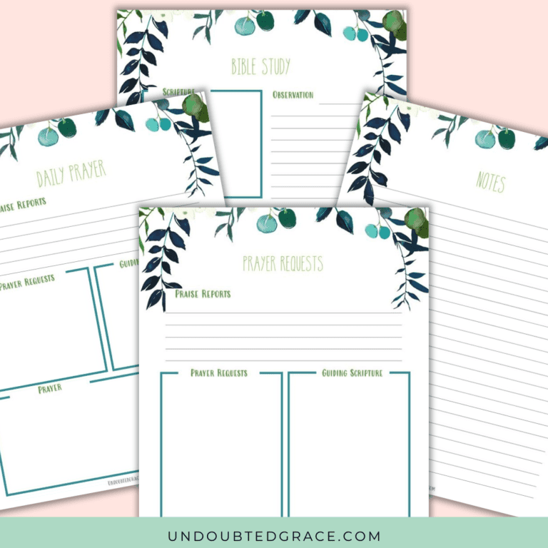 Ultimate FREE Printable Prayer Journal Template Vault | Undoubted Grace