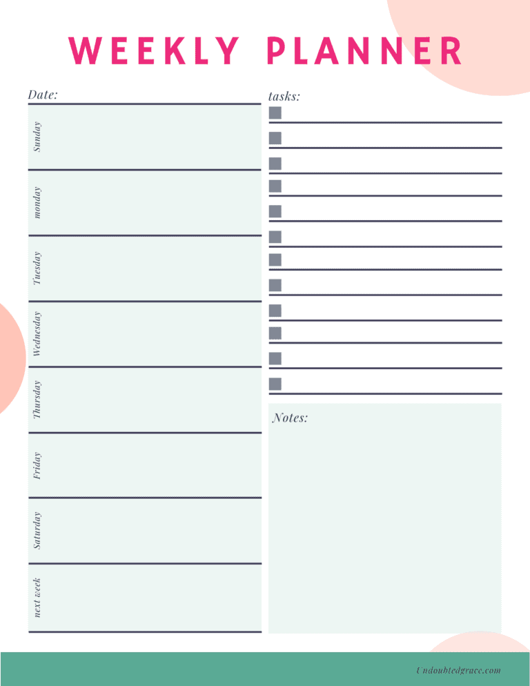 8 Tips for Planning Your Week as a Working Mom + Free Weekly Planning ...