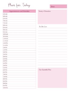 10 Tips for Planning your Day + Free Daily Planner Printables ...