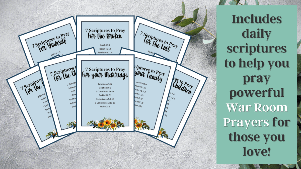 Scriptures to Pray Daily Printable | Undoubted Grace