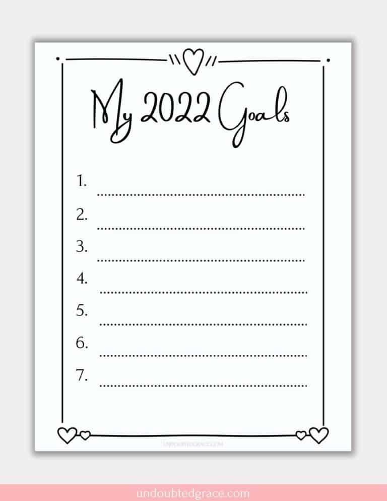 Gorgeous and Free Vision Board Printables, Templates, and Tips for 2022 ...
