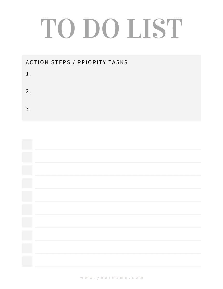 24 Simple FREE To do list Printable Templates | Undoubted Grace