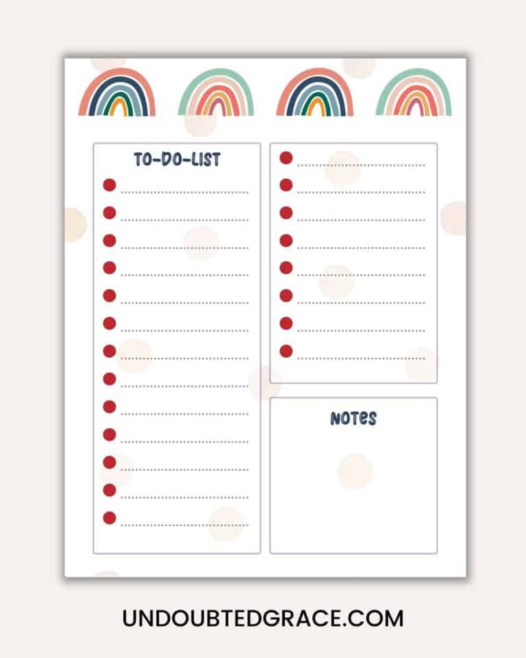 50+ FREE To do list Printable Templates for Every Style! | Undoubted Grace