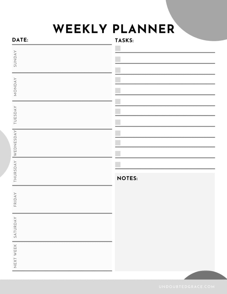 24 Simple FREE To do list Printable Templates | Undoubted Grace