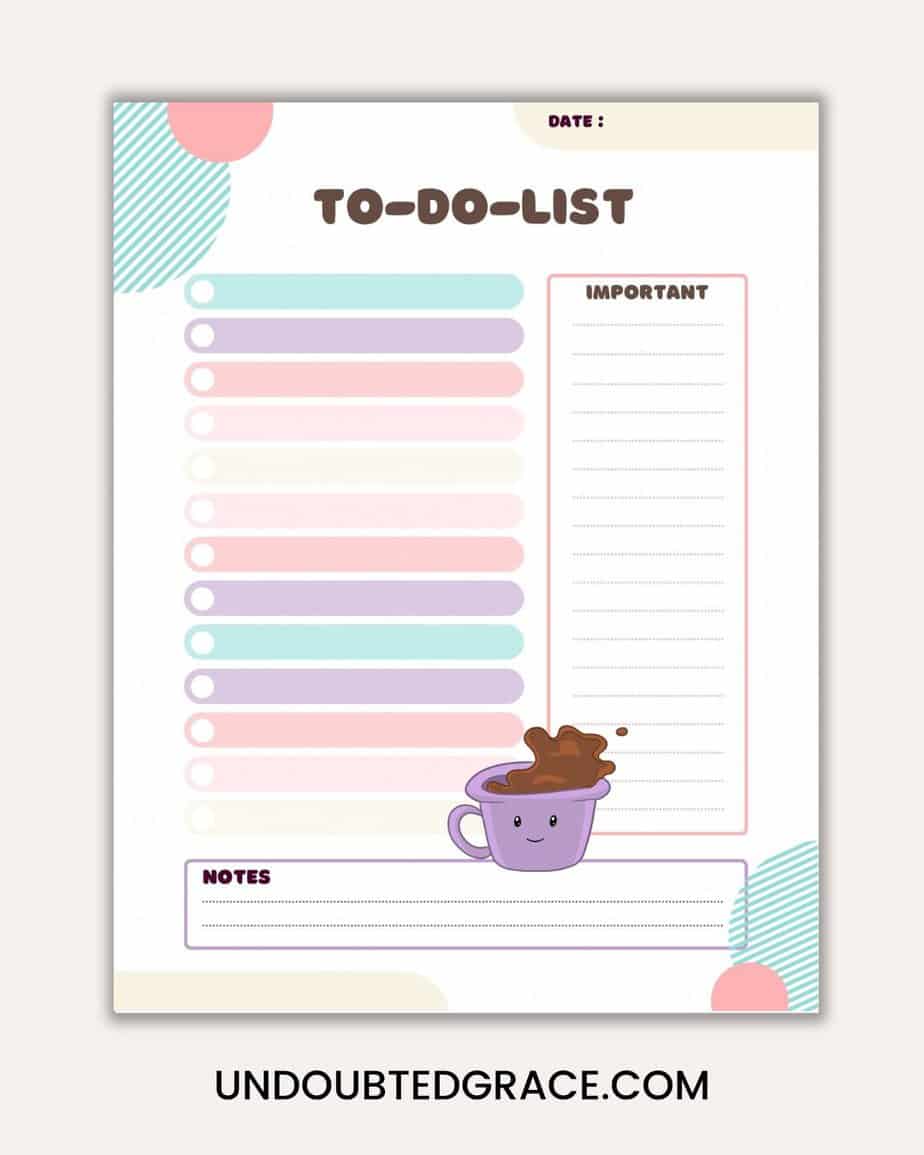 50+ FREE To do list Printable Templates for Every Style! | Undoubted Grace