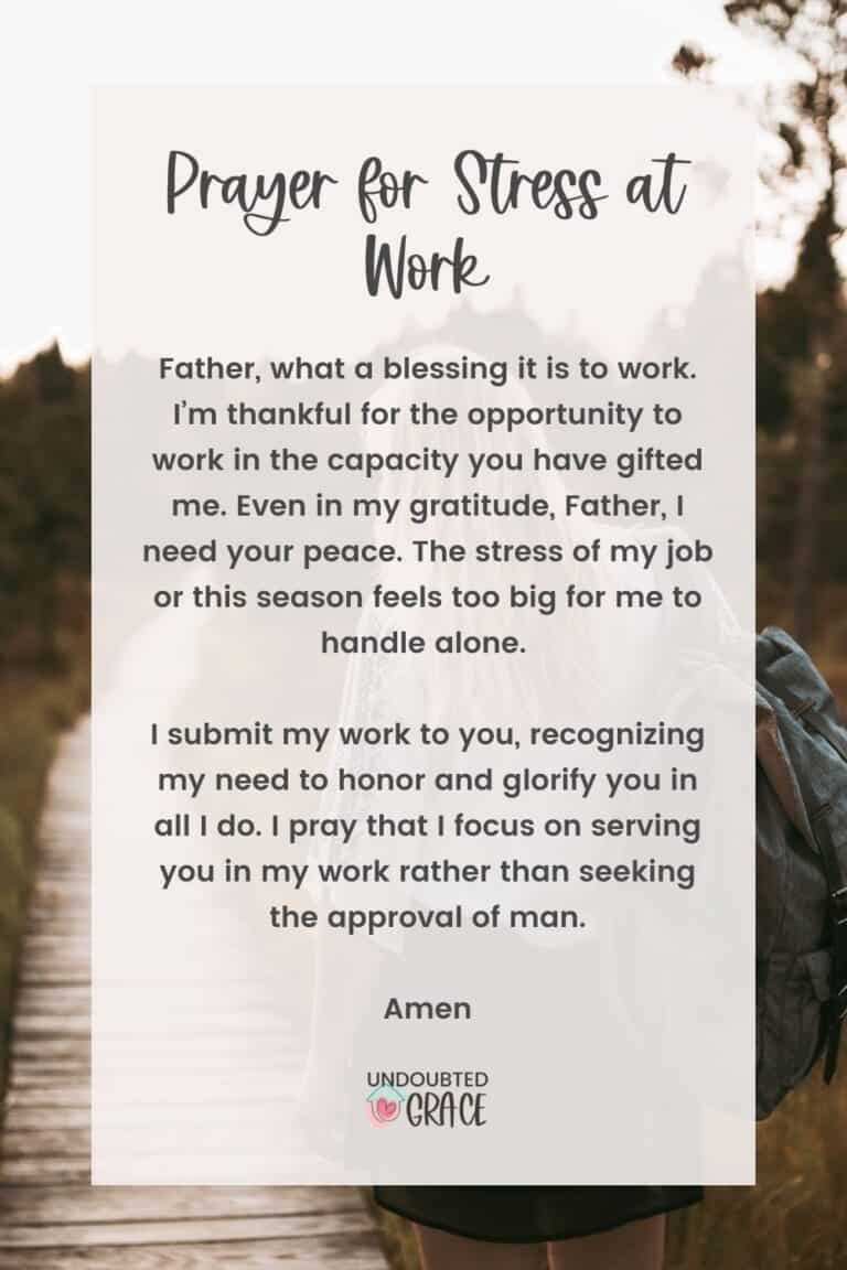 9 Calming and Powerful Prayers for Stress | Undoubted Grace